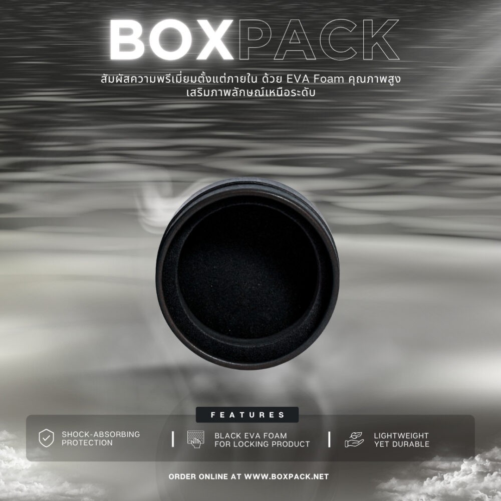 แก้วเทียนหอมมาในแพคเกจจิ้งสีดำ – Boxpack